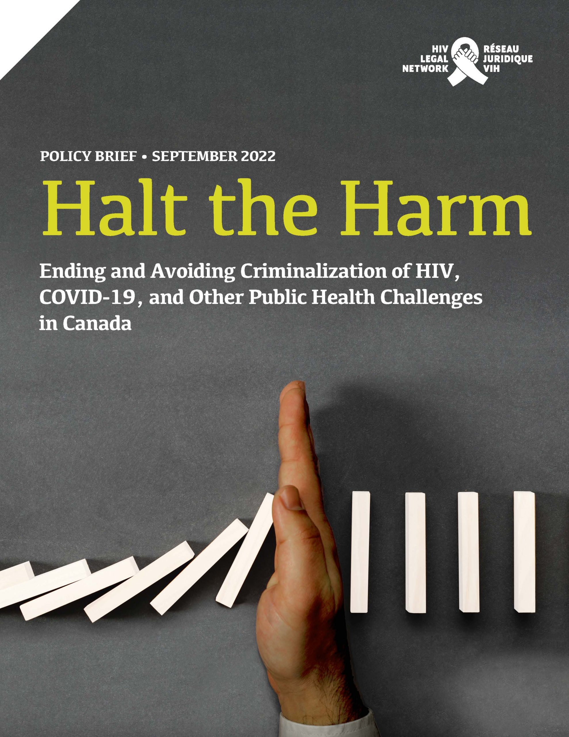 Halt the Harm: Ending and Avoiding Criminalization of HIV, COVID-19 ...